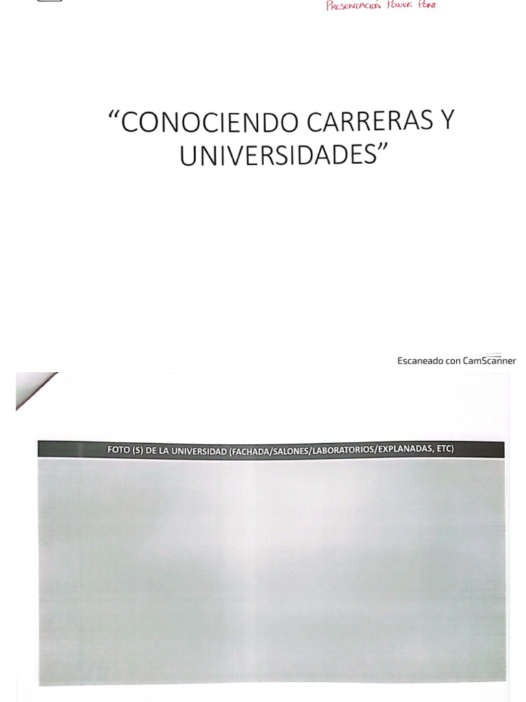 Conociendo carreras y universidades | PDF