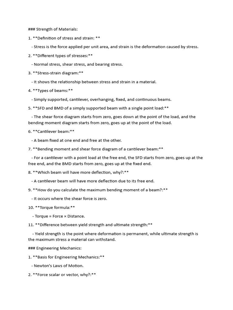 Strength of Materials | PDF | Laws Of Thermodynamics | Entropy