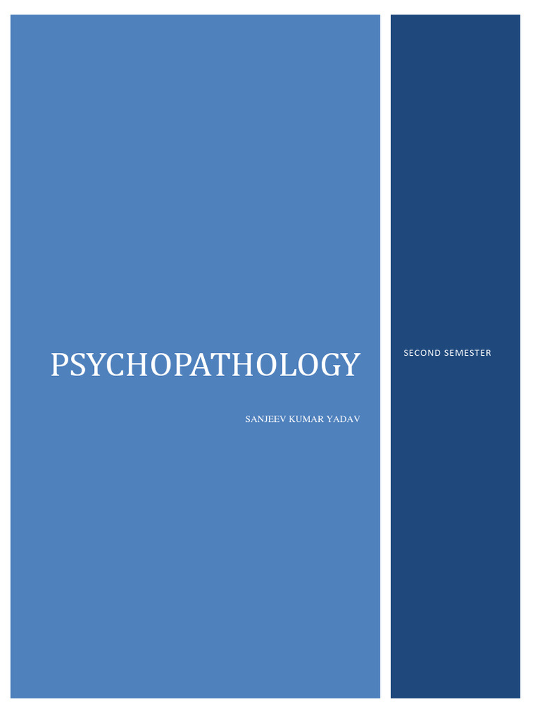 Psychopathology | PDF | Diagnostic And Statistical Manual Of Mental ...