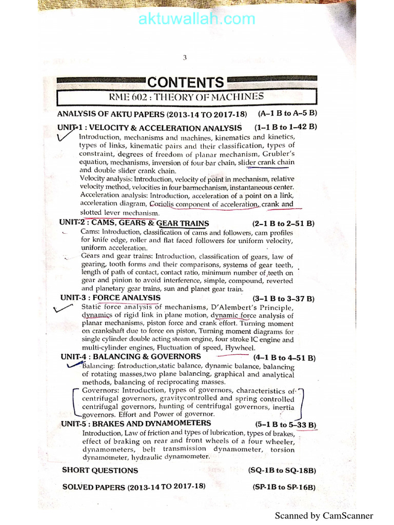 THEORY OF MACHINE QUANTAM SEB Watermark | PDF