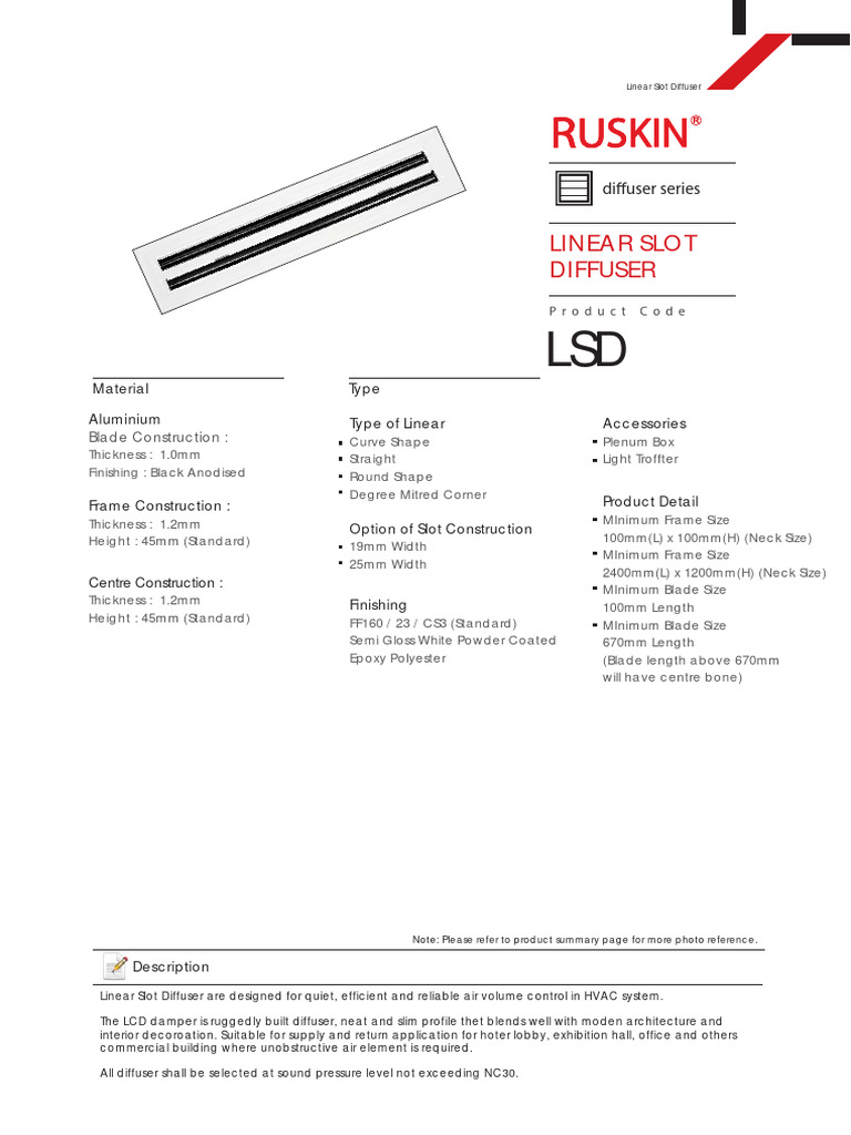 Linear Slot Diffuser-1 | PDF | Chemical Engineering