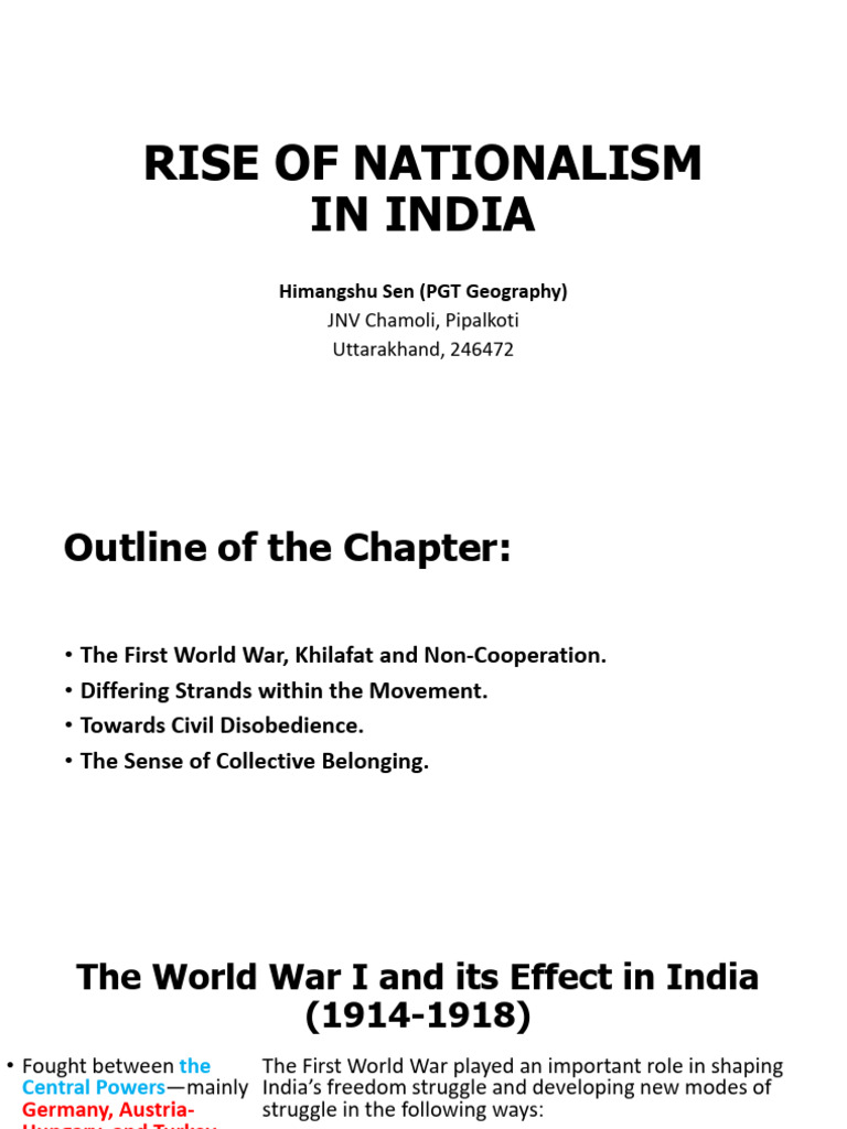 Nationalism in India | PDF | Mahatma Gandhi | Indian Nationalism