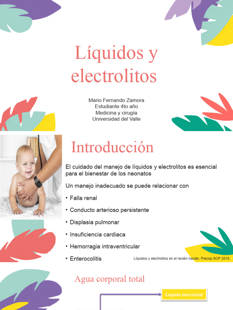 Manejo de líquidos y electrolitos en neonatos | PDF | Homeostasis | Riñón