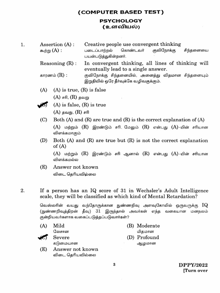 Dppy 2022 Opt | PDF | Attention | Perception