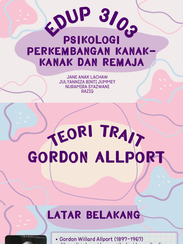 Teori Trait Gordon Allport dalam Psikologi | PDF