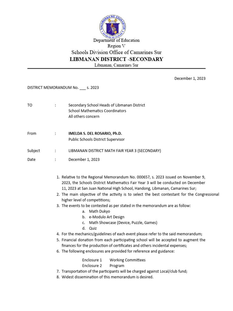 District Math Fair | PDF