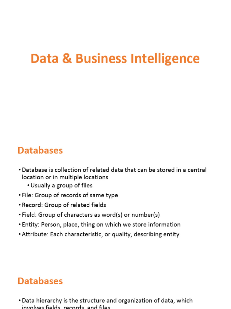 Data & Business Intelligence | PDF | Databases | Relational Model