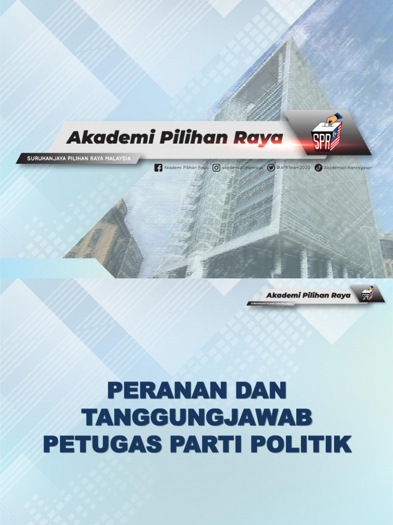 Peranan Petugas Parti Politik | PDF