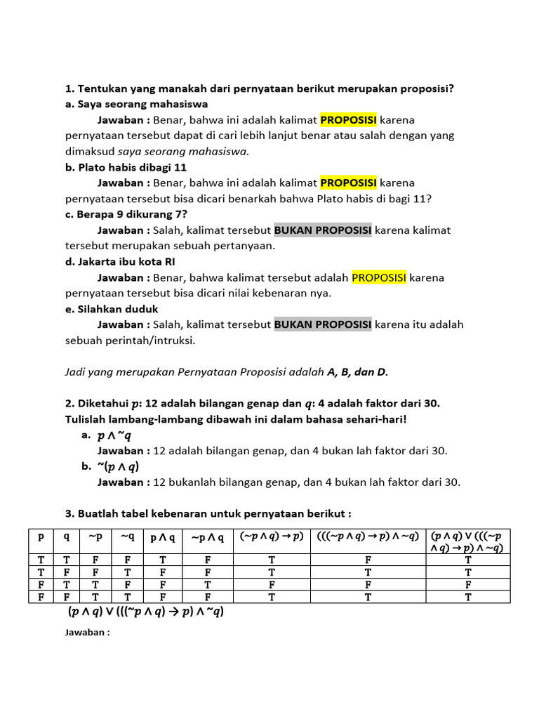 Latihan Soal - Matematika Bisnis | PDF