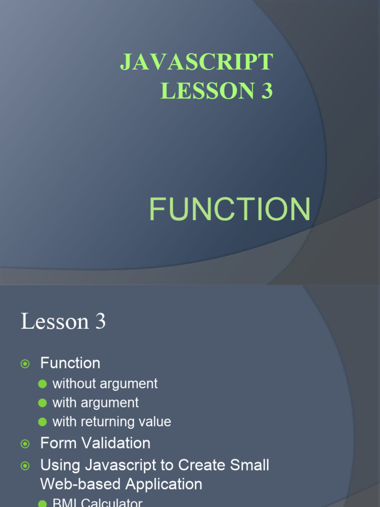 Javascript Function | PDF | Java Script | Programming Paradigms Javascript Function | PDF | Java Script | Programming Paradigms