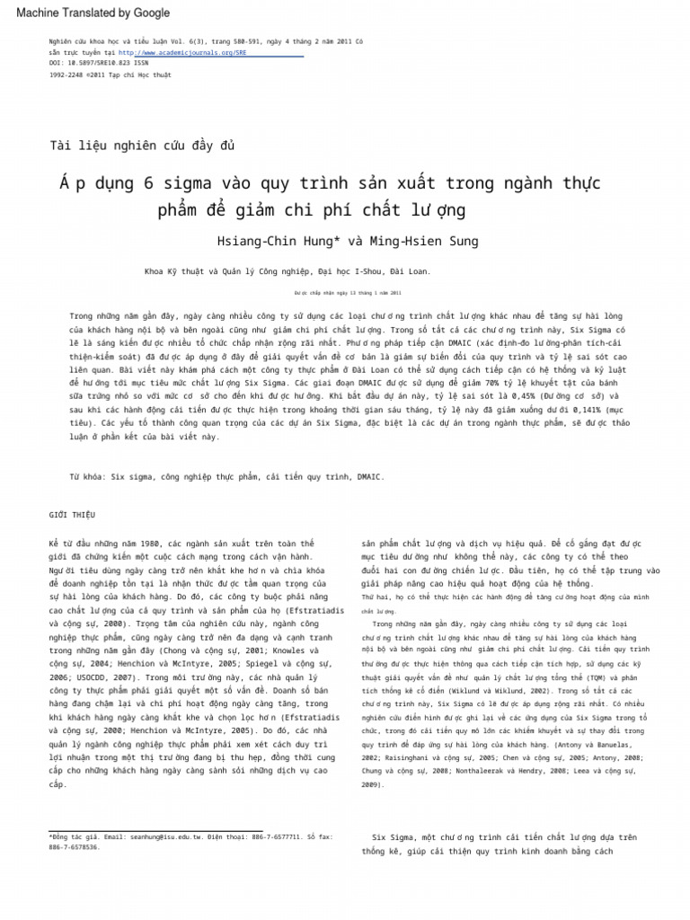 6 Sigma Case | PDF