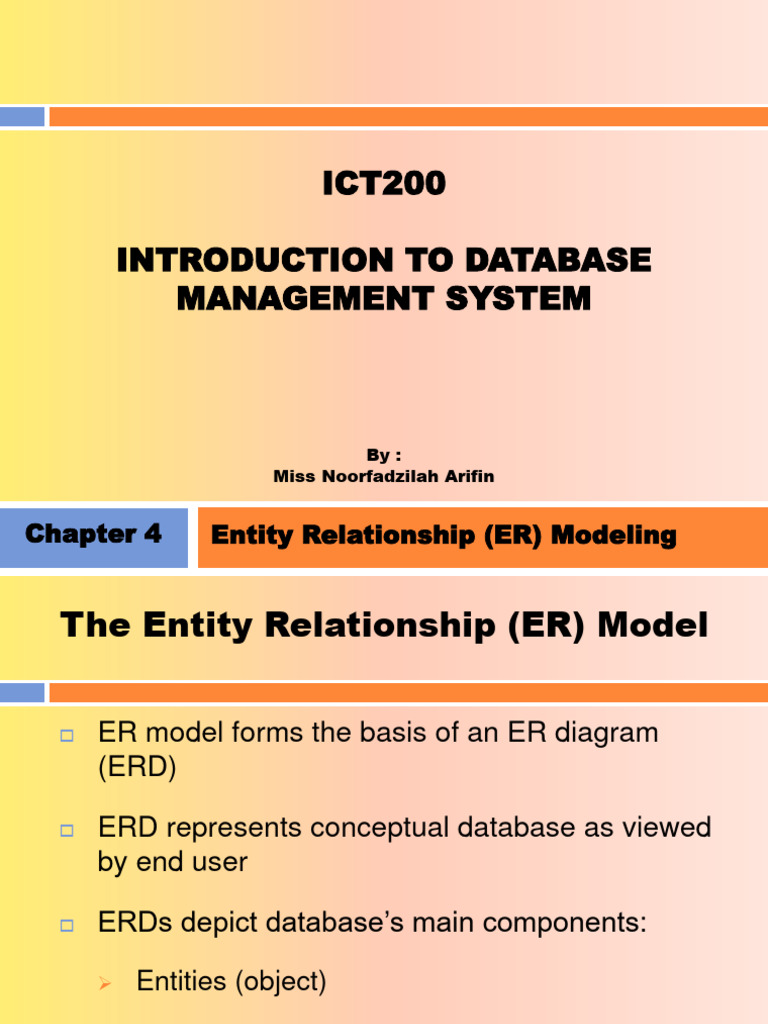 Chapter 4 Entity Relationship (ER) Modeling | PDF | Computing | Computer Programming
