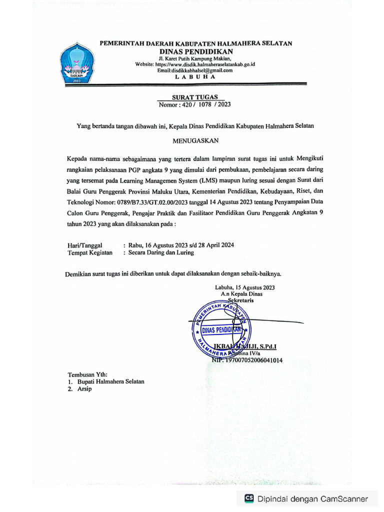 Surat Tugas GP | PDF