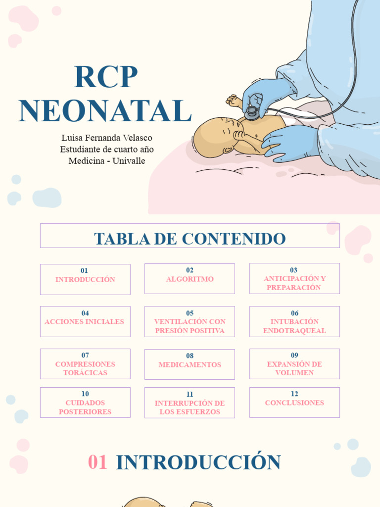Guía de RCP Neonatal: Pasos y Algoritmo | PDF | Reanimación ...