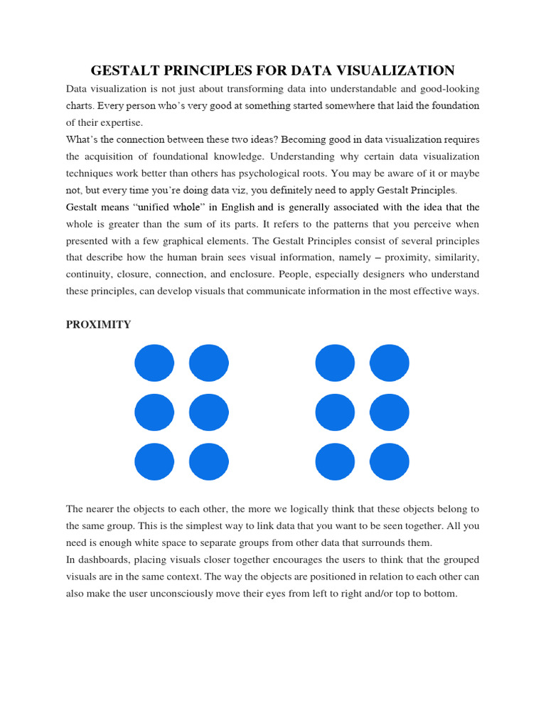 Gestalt Principles For Data Visualization | PDF | Cognition | Cognitive ...