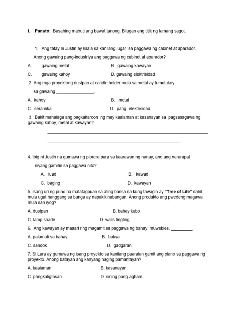 Epp Fourth Quarter Reviewer | PDF