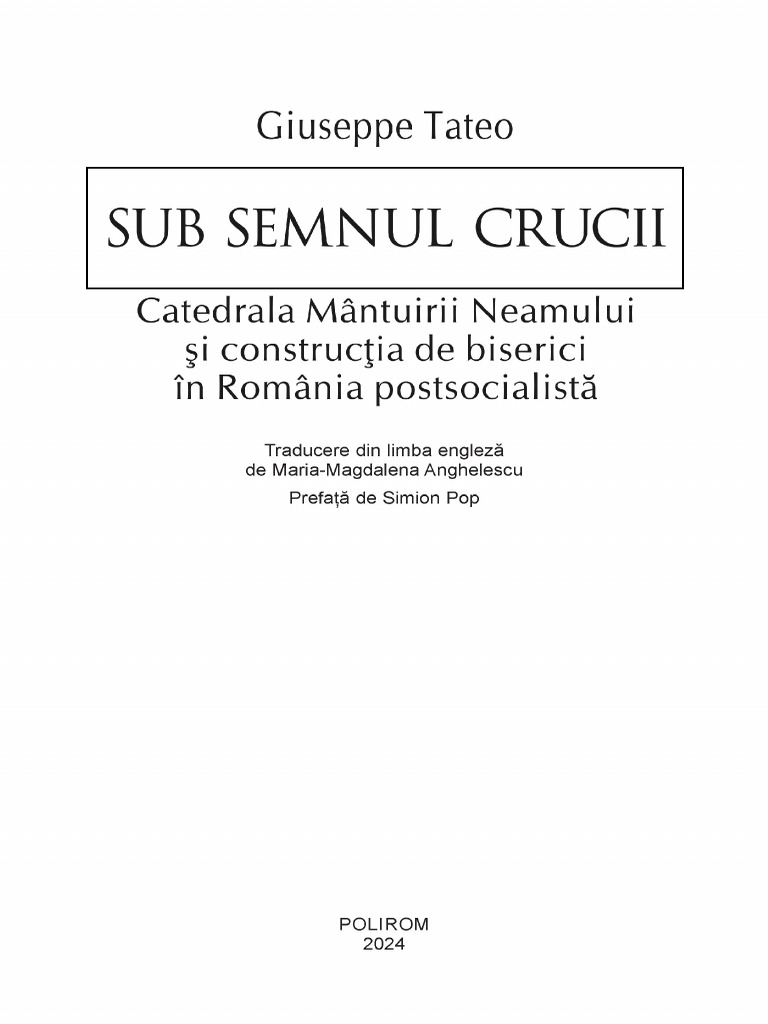 Sub Semnul Crucii - Giuseppe Tateo | PDF