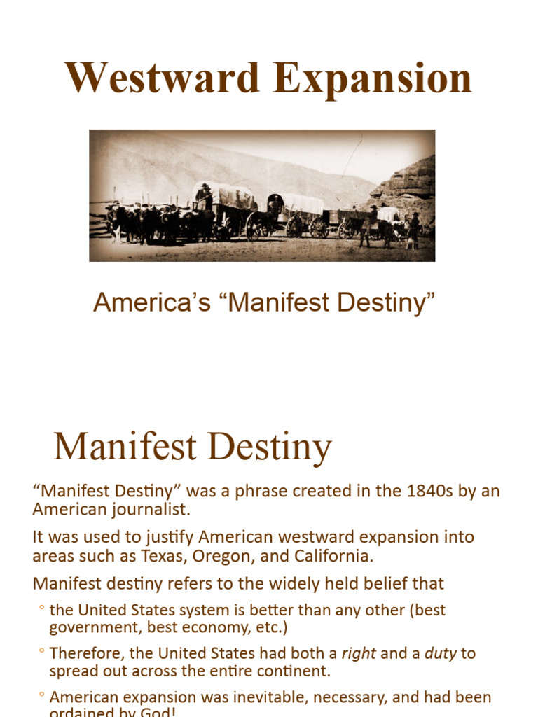 Manifest Destiny and Westward Expansion | PDF | First Transcontinental ...