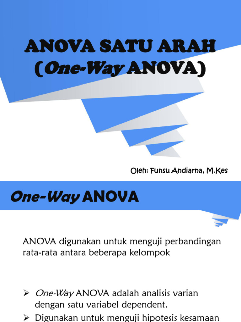 Uji ANOVA One Way | PDF
