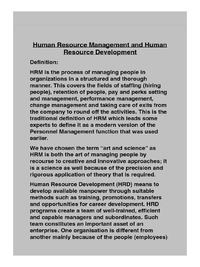 Human Resources | PDF