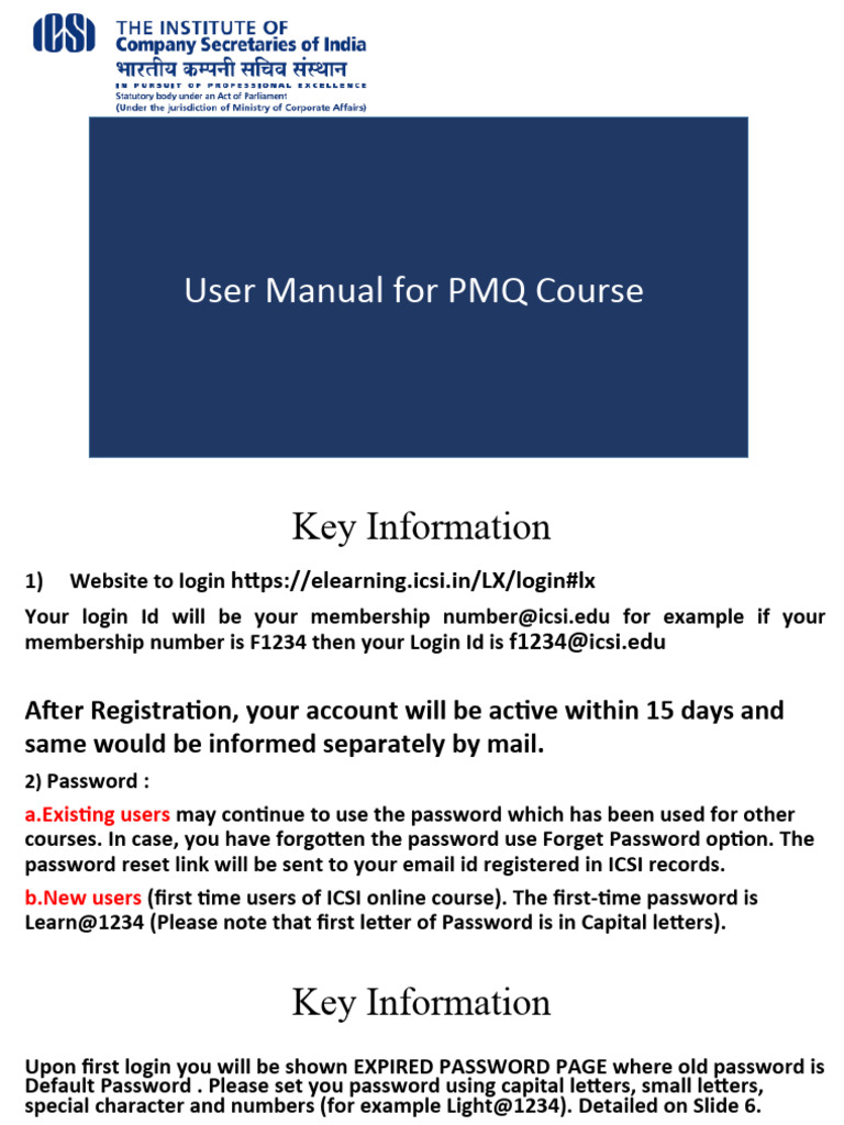PMQ User Manual1 | Download Free PDF | Password | Software