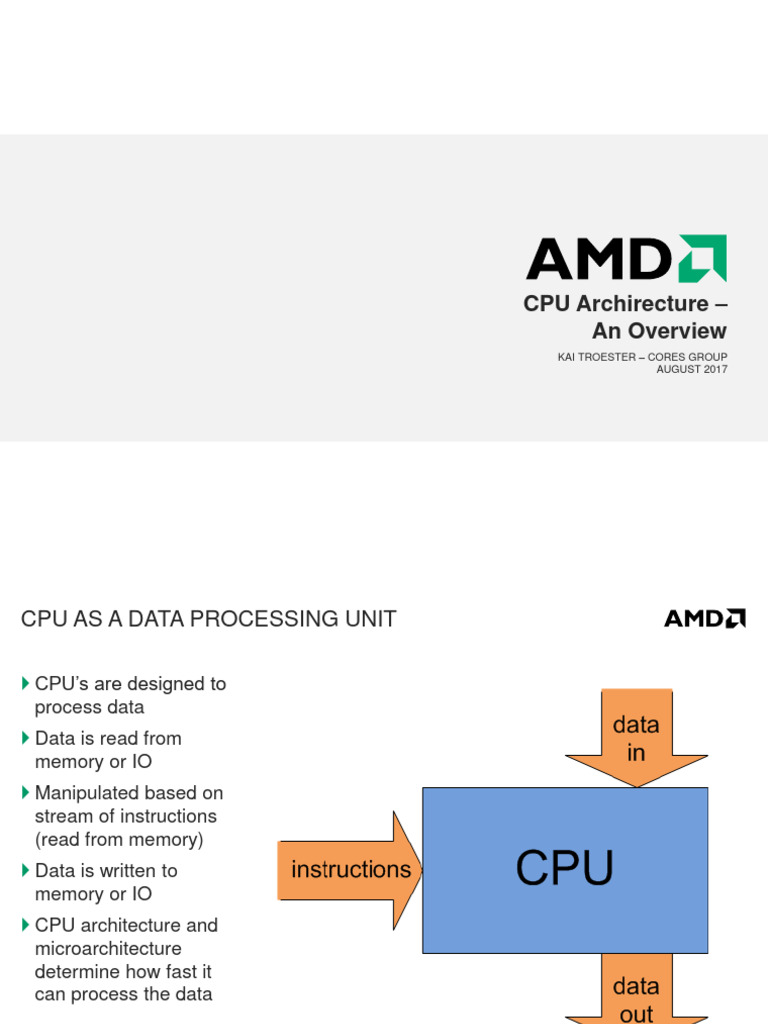 CPU Architecture and Microarchitecture Overview | PDF | Cpu Cache ...