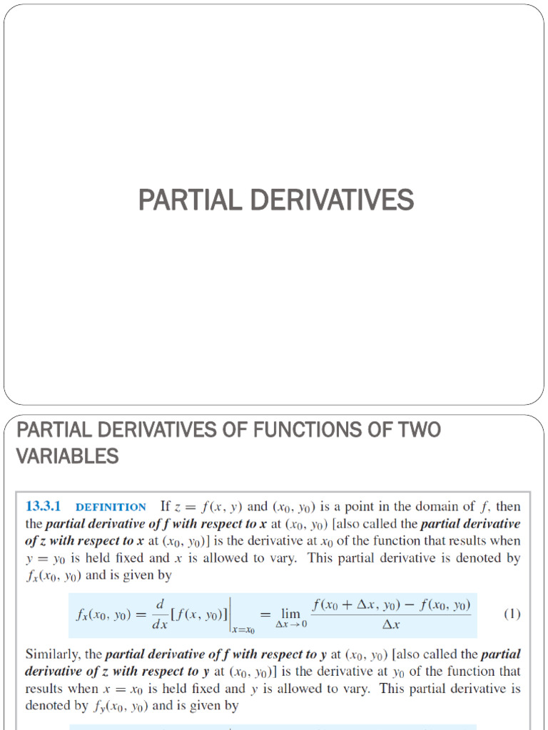 M8 - Turunan Parsial | Download Free PDF | Derivative | Function (Mathematics)