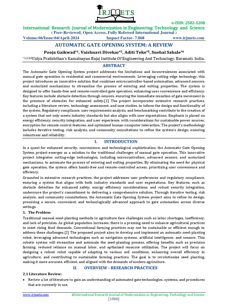 IRJMETS60400033914 April | PDF | Automation | Power Supply