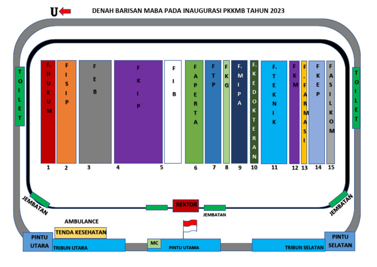 Denah Barisan Maba Di Stadion Inaugurasi | PDF