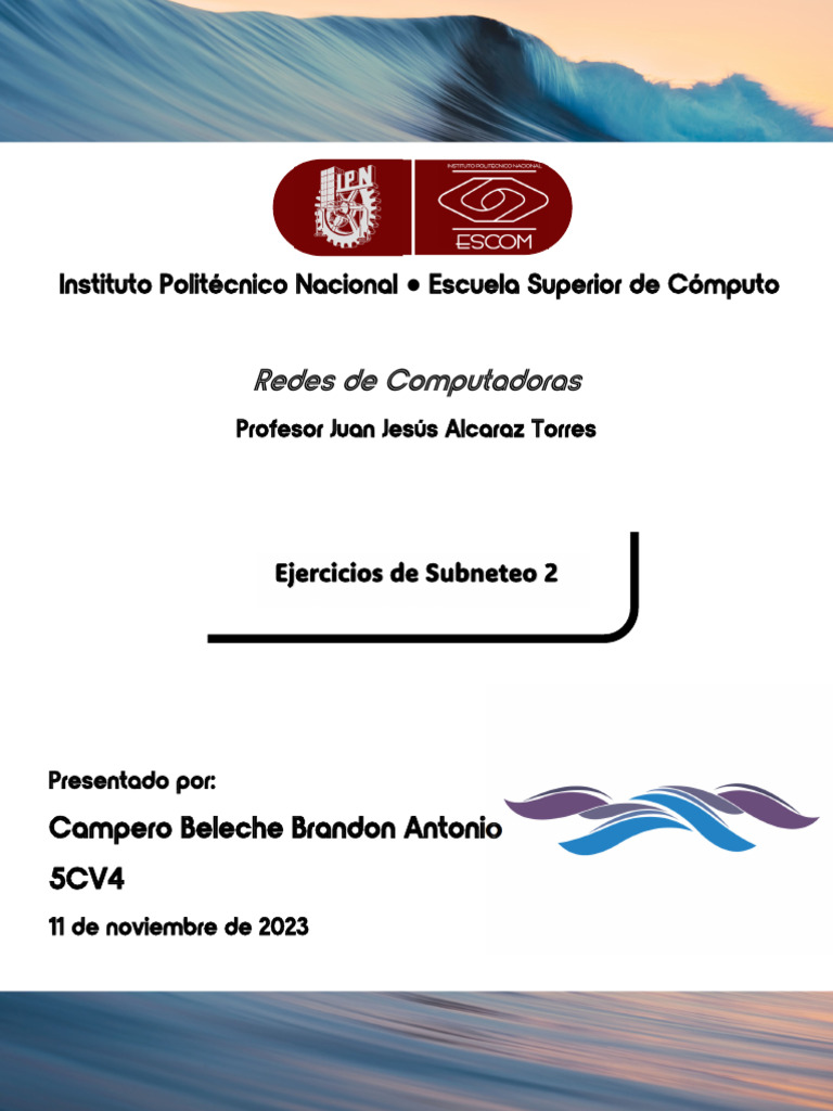 Campero Beleche SN2 | PDF | Dirección IP | Transmisión de datos