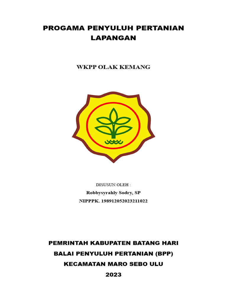Programa Penyuluh Pertanian Desa Olak Kemang 2023 | PDF | Bisnis