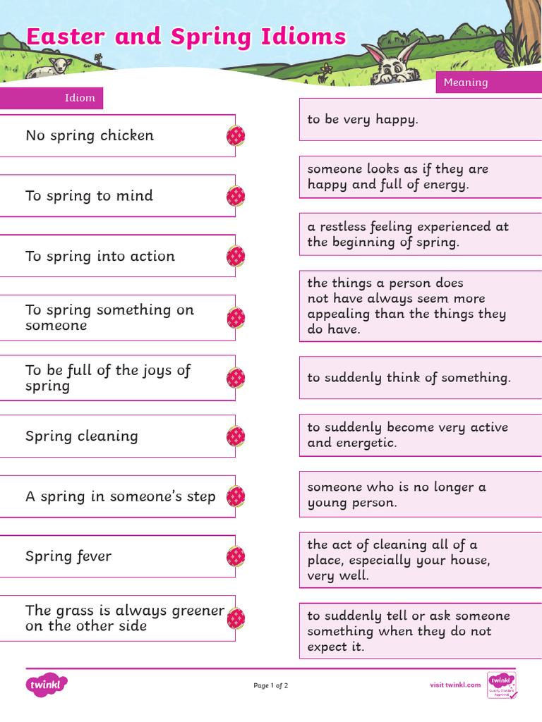 Easter and Spring Idioms | PDF