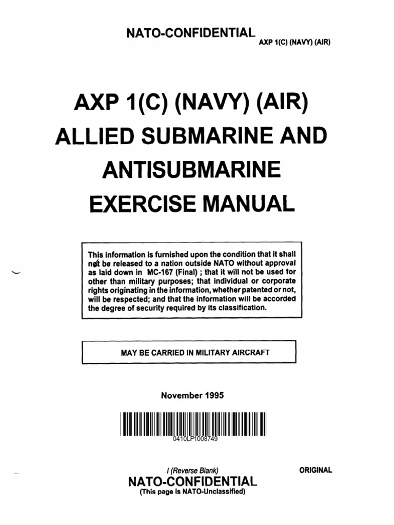 AXP 1 (C) (Navy) (Air) - Allied Submarine and Antisubmarine Exercise ...