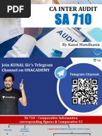 Isa 710 | PDF | Auditor's Report | Audit