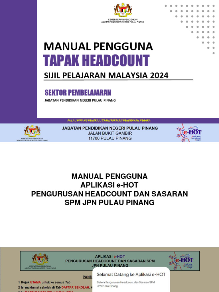 Manual Penggunaan Tapak Headcount SPM 2024 | PDF | Karier ...