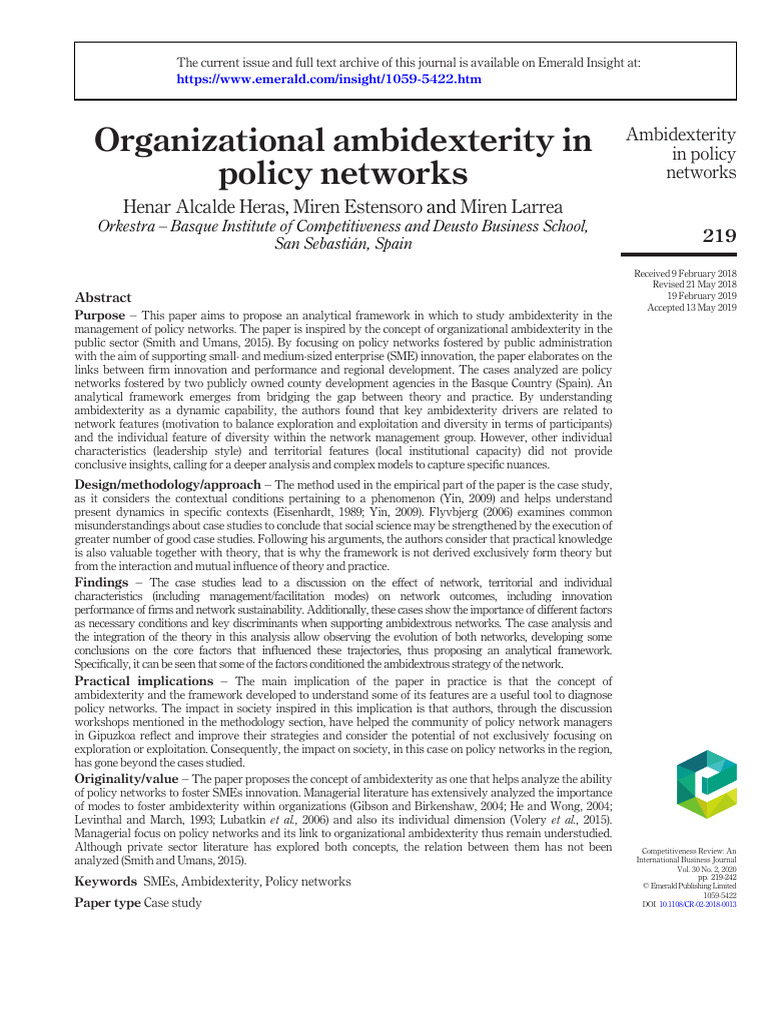 Organizational Ambi Public | PDF | Innovation | Theory