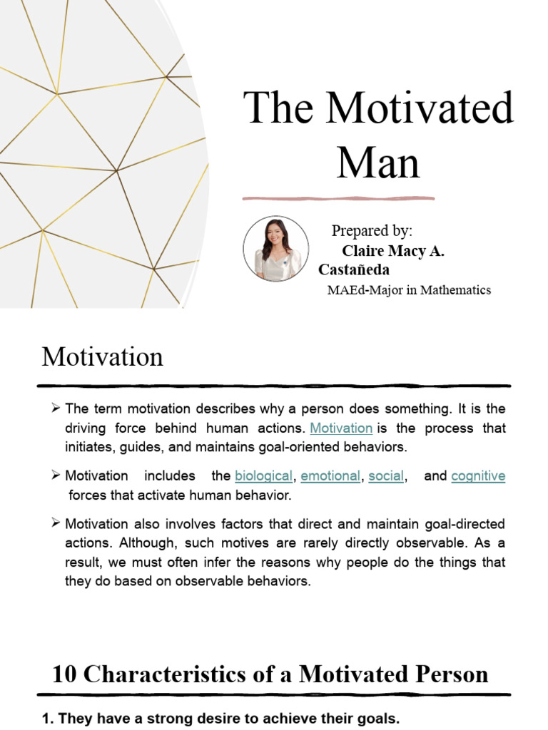 The Motivated Man | Download Free PDF | Motivational | Motivation