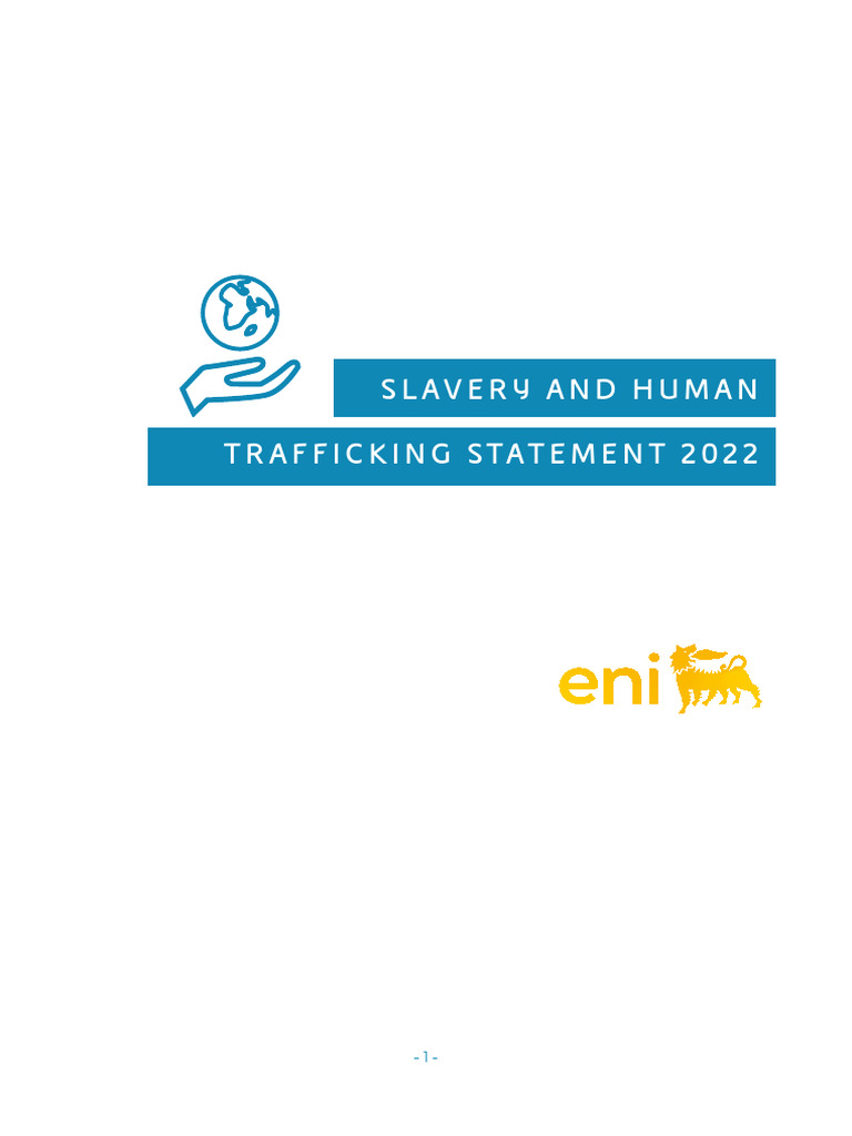 Slavery and Human Trafficking Statement 2022 | PDF | Risk | Supply Chain