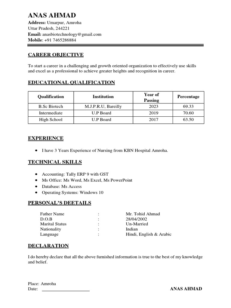 Anas Resume | PDF