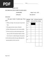Geography Grade 8 QP | PDF | Cloud | Physical Geography