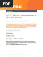 VCE Legal Studies Unit 3 AOS 1 Practice | PDF | Plea | Common Law