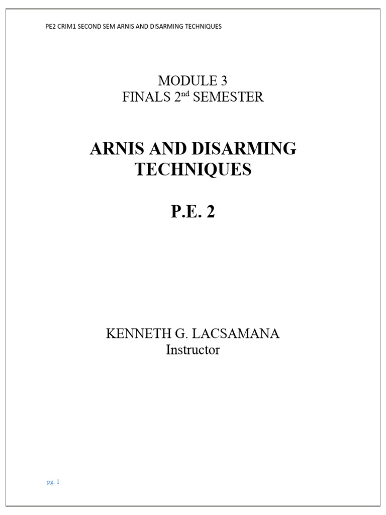 Disarming Techniques | PDF