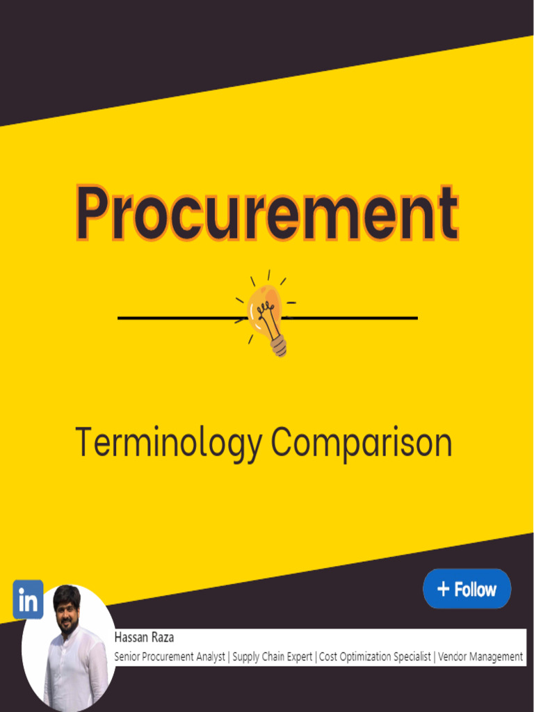 PROCUREMENT terminology | PDF | Procurement | Business