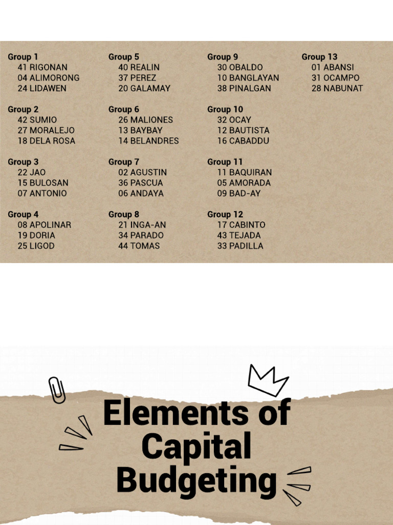 Elements of Capital Budgeting | PDF | Depreciation | Taxes