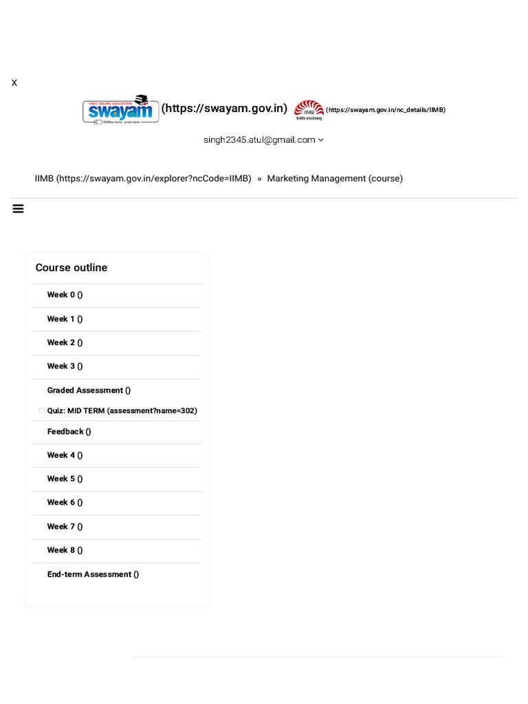 Marketing Management Course Quiz | PDF | Market Segmentation | Marketing