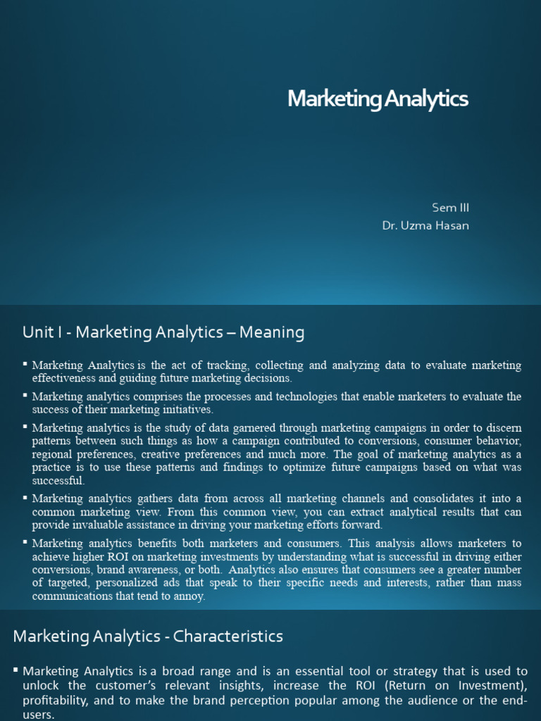 Marketing Analytics | PDF | Demand | Demand Curve