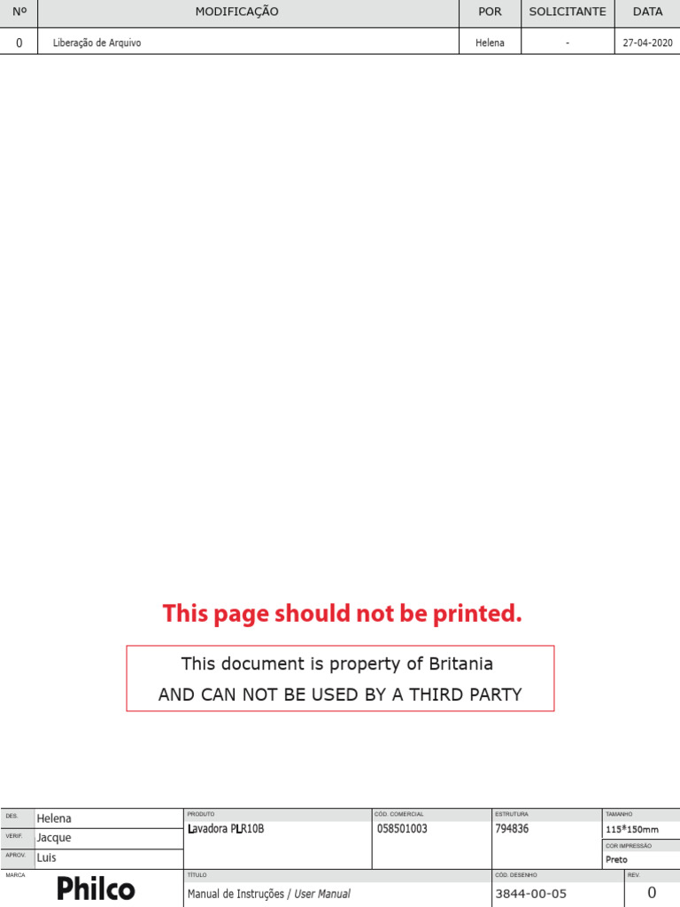 This Page Should Not Be Printed.: This Document Is Property of Britania and Can Not Be Used by A ...