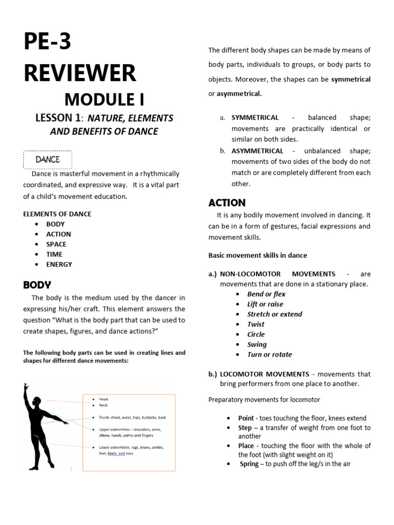 Pe3 Reviewer | Download Free PDF | Dances | Ballroom Dance