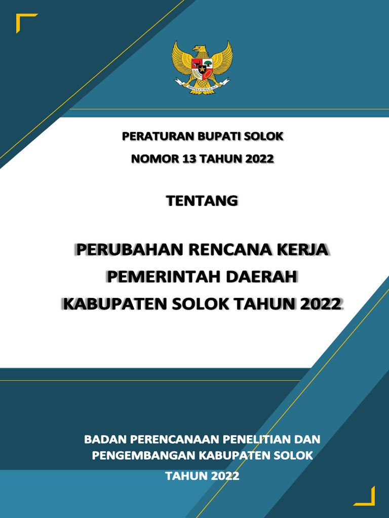 Perbup Nomor 13 Tahun 2022 - Compressed | PDF