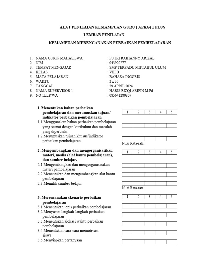 Apkg PKP Putri R | PDF | Karier & Perkembangan